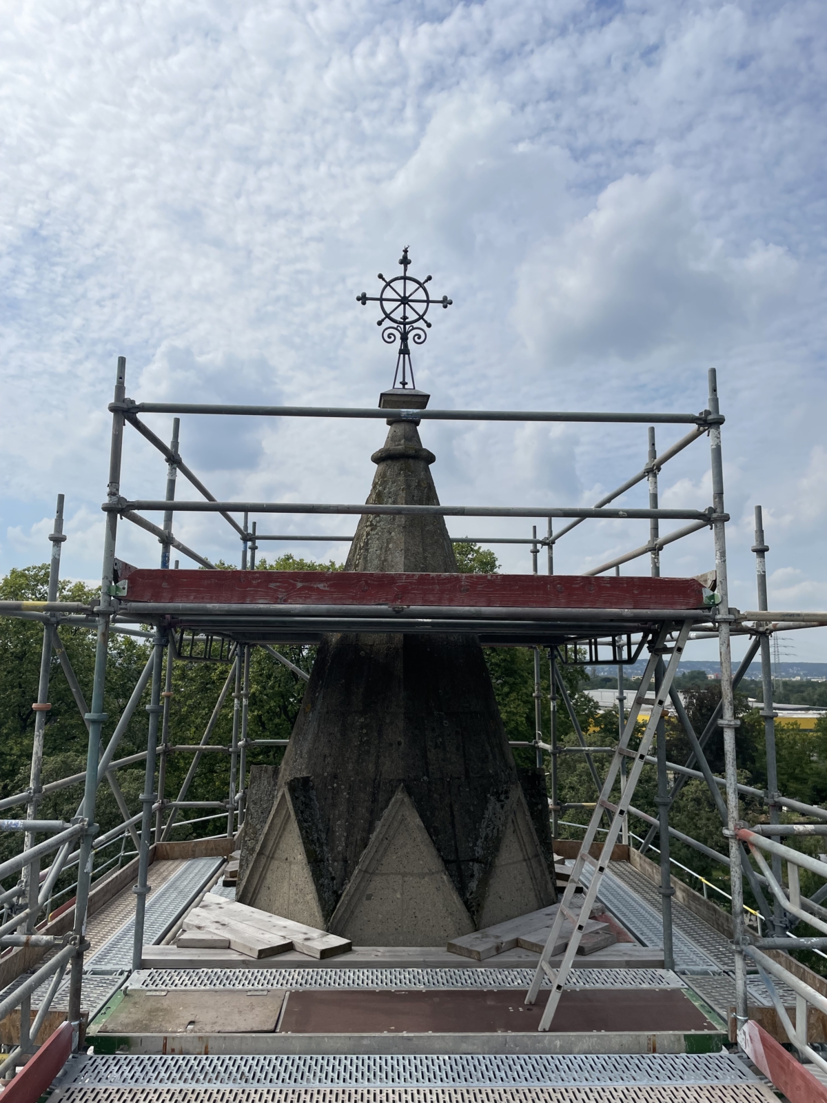 Baufortschritt an der Kapelle Nordfriedhof Bonn – Sandner Architekten